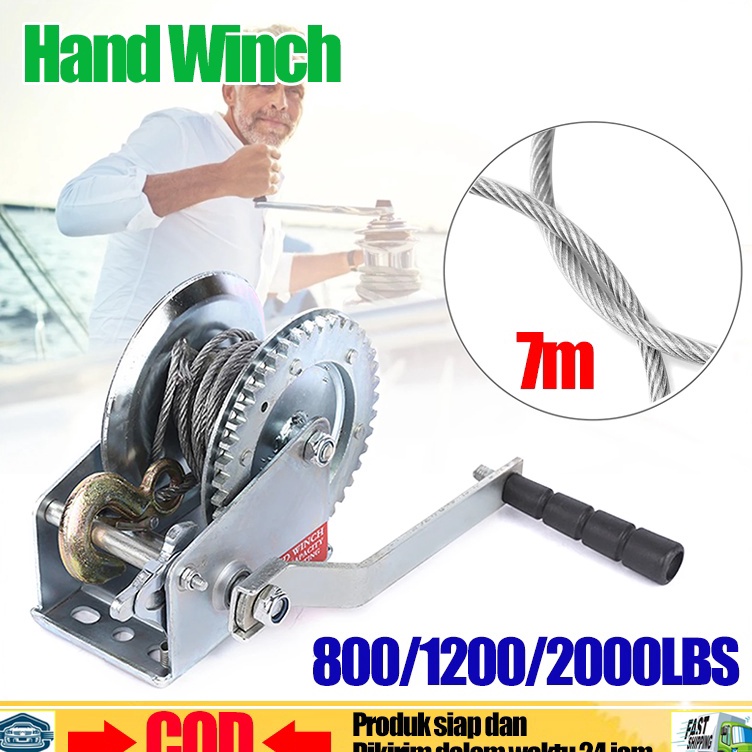 Code C98G Ready yaCOD Hand Winch 8LBS 12LBS 2LBS Manual Winch Wire Rope ...