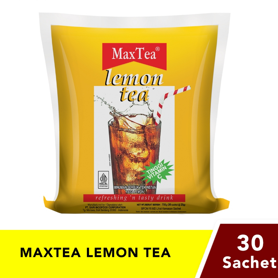 Max Tea Lemon 750 grams / 30 Sachets @ 25 grams | Shopee Philippines