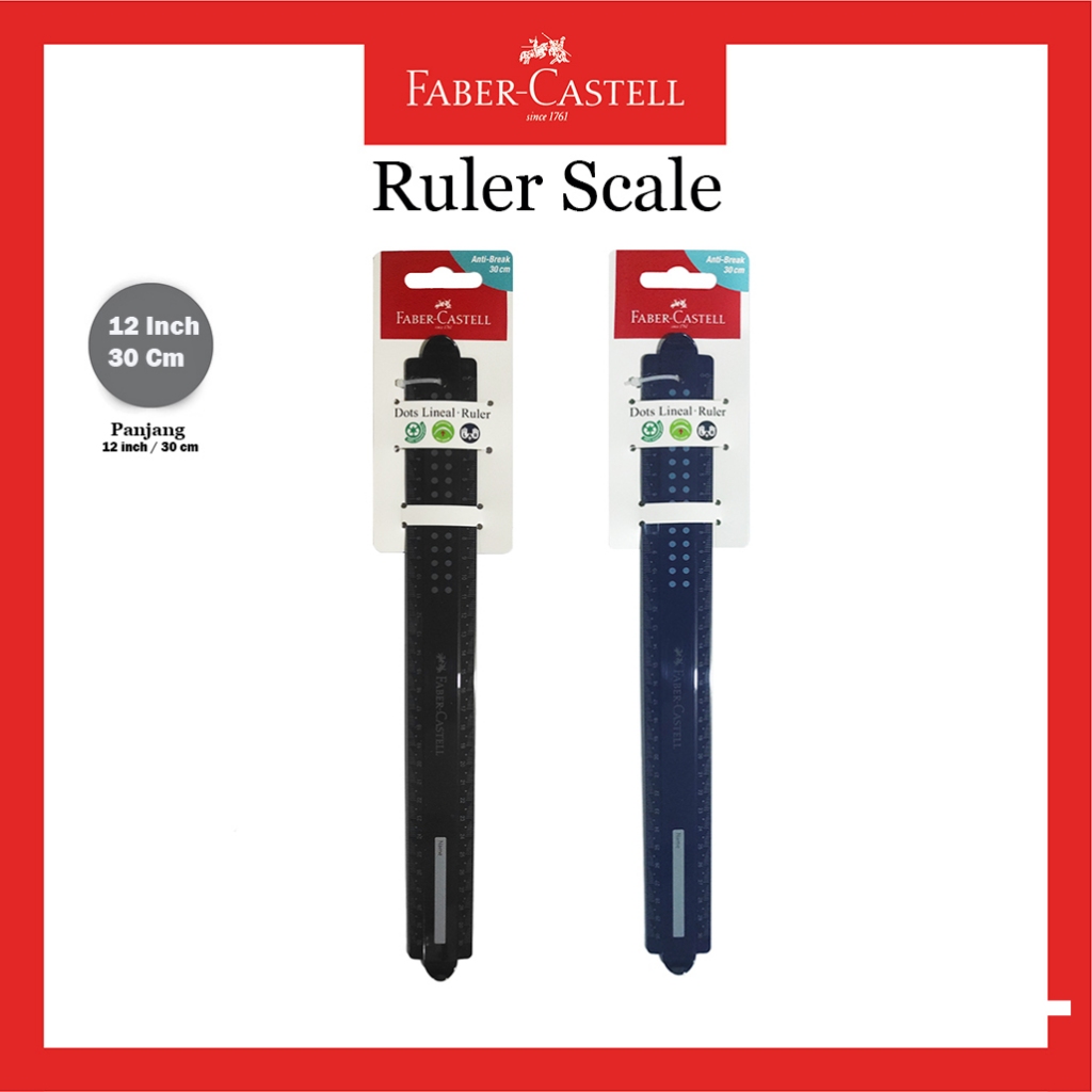 Faber Castell Ruler / Ruller 30 CM Dots Break - Resistant | Shopee ...