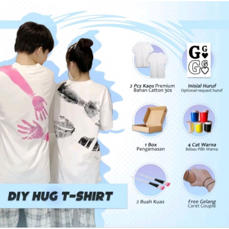 3 diy hug t-shirts complete with paint | Shopee Philippines