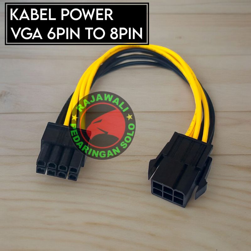 Vga POWER CABLE 6PIN TO 8PIN PCIE PSU VGA CABLE | Shopee Philippines