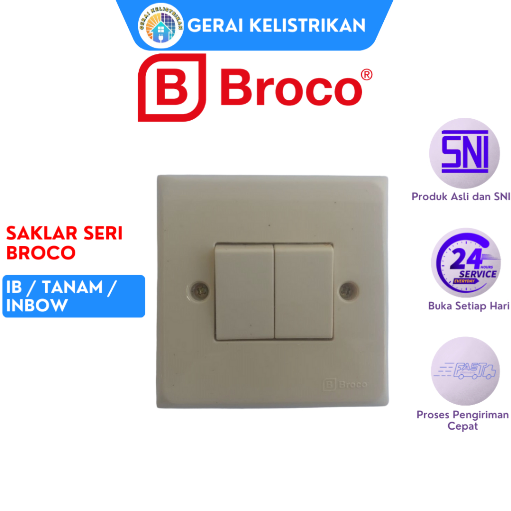PUTIH Broco Allegra brand Series Switches / Series Switches / Double ...