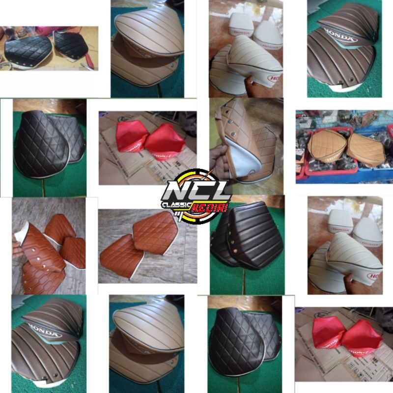 Honda C70 C50 Split Seat Leather CUSTOM Colors And Motifs Front And ...