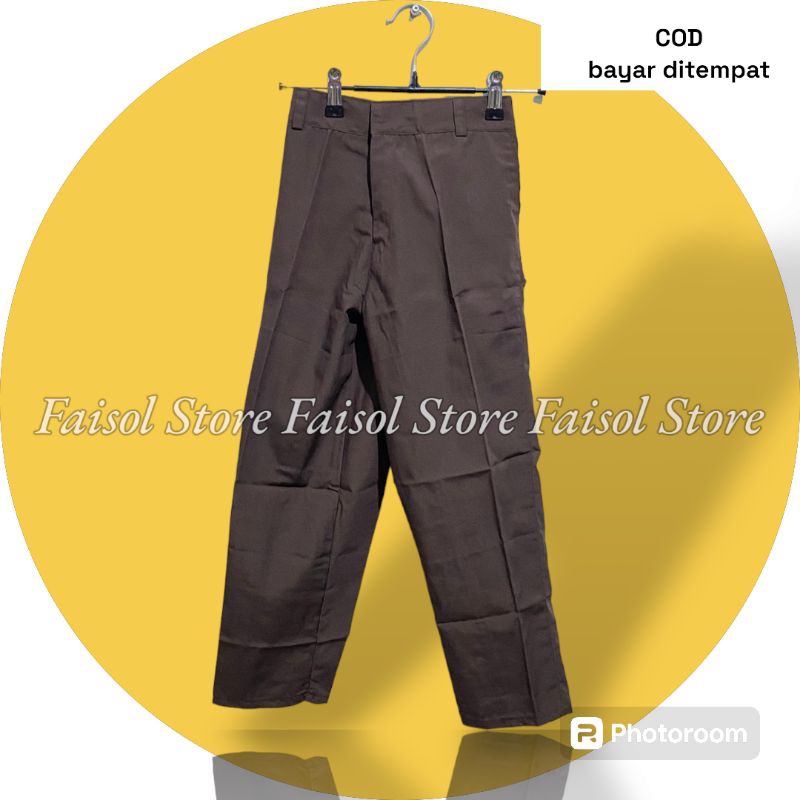 School Uniform Brown Trousers SMP MTS SMA SMK Long Brown Pants MTS SMP ...