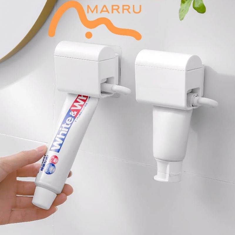Marru Dispenser Toothpaste Roll Squeezer Wall Mounted Holder Rotating ...