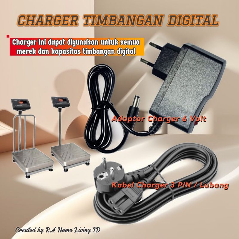 Digital SCALE CHARGER | 6v CHARGER ADAPTER | Charger CABLE 3 PIN HOLE ...