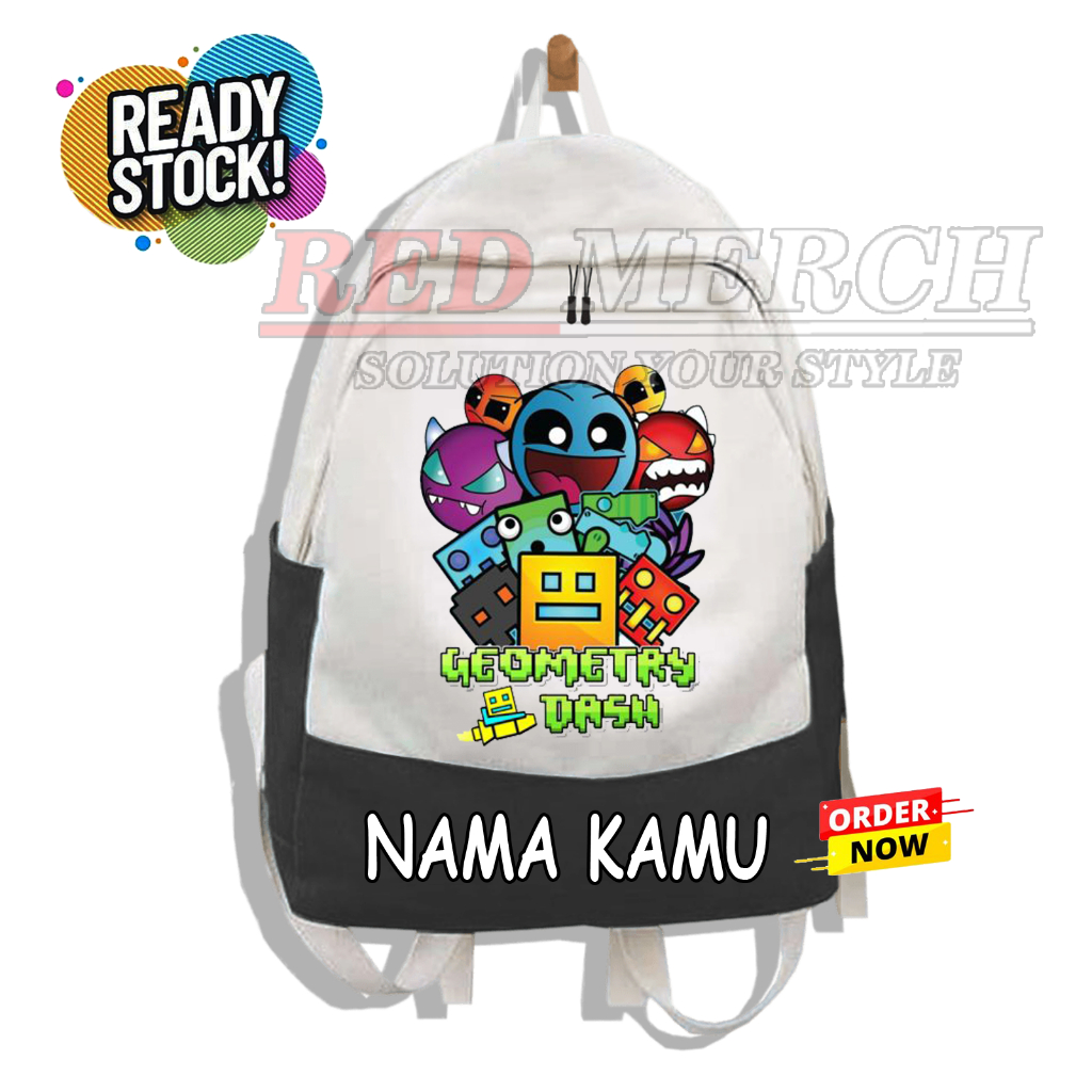 Redmerch // backpack GEOMETRY DASH Kindergarten Elementary School ...