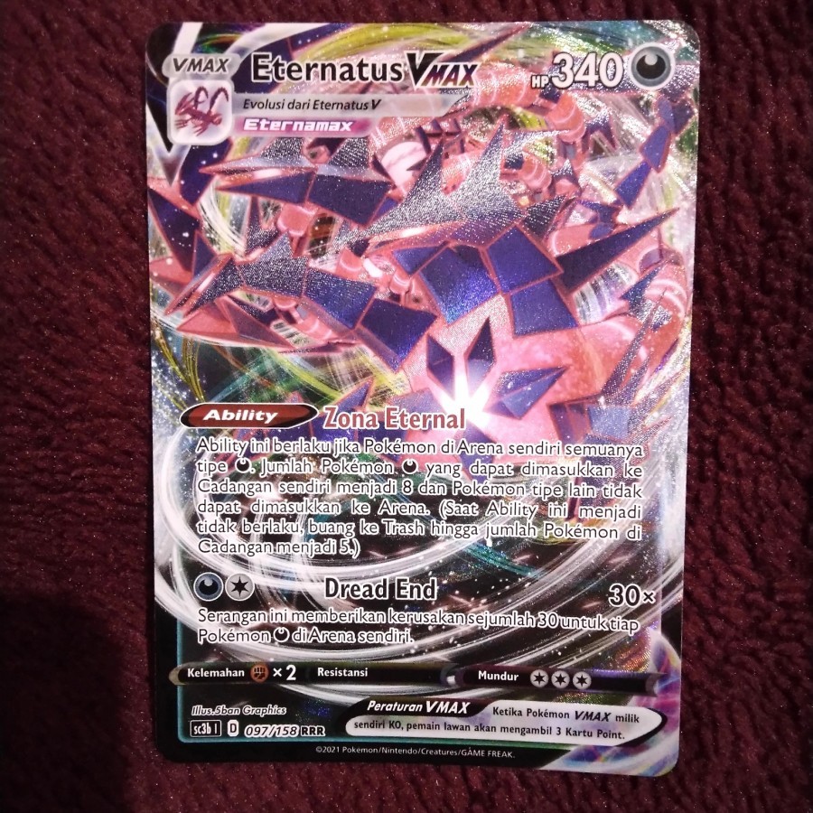 Eternatus VMAX v max RRR - Pokemon TCG Indonesia foil holo | Shopee ...