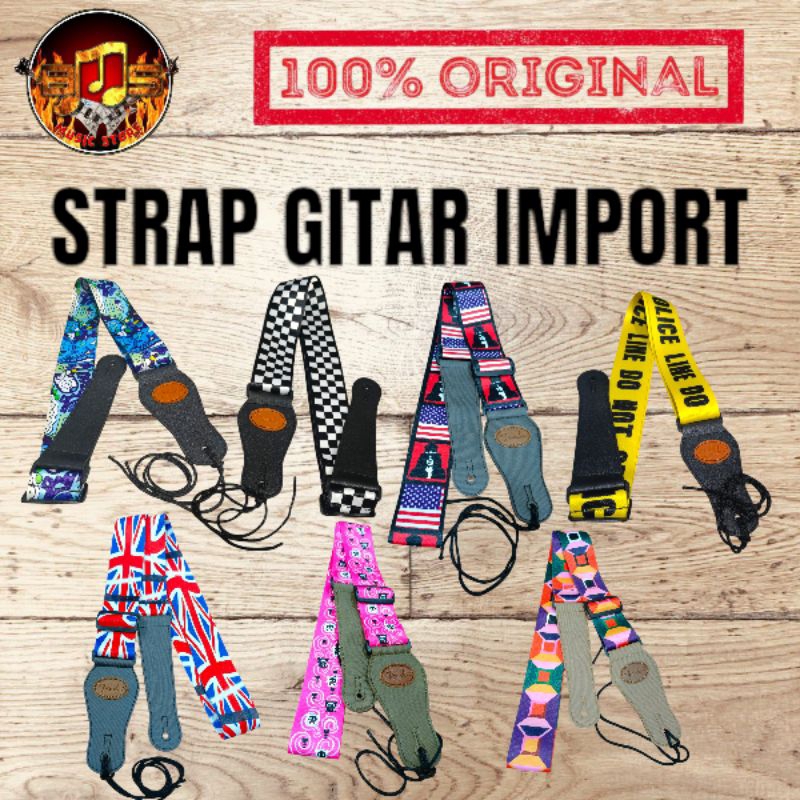 Police line slash guitar strap batik flag strap fender prone cowboy ...