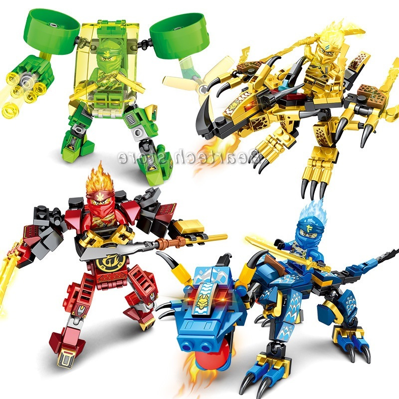 Toy brick mini figure ninja block ninjutsu toys set mini ninja robot ...