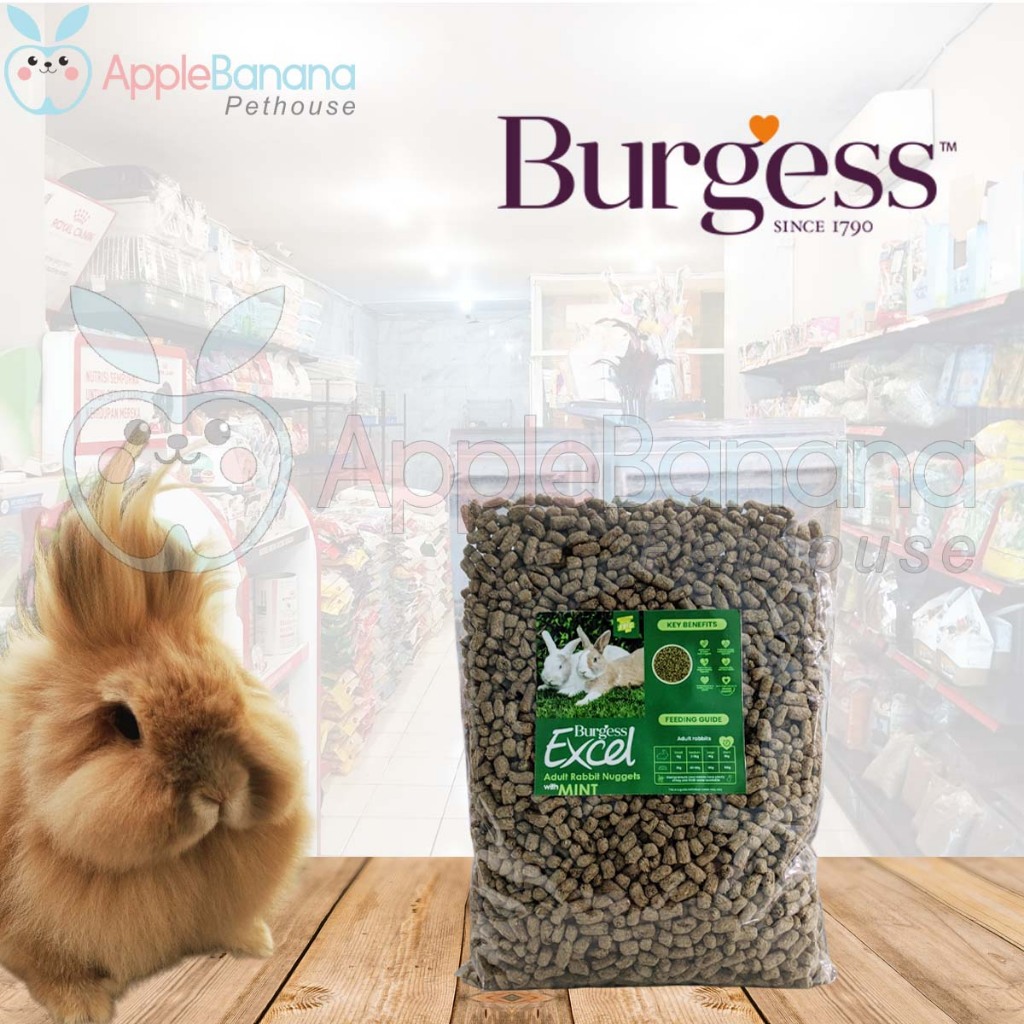 Burgess Excel Adult with Mint Repack 500gr - Rabbit Food Repack Burgess ...