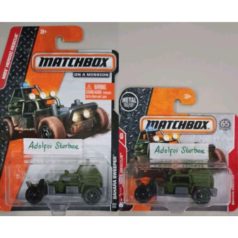 Matchbox sahara sweeper 65 anniversary short card shortcard mbx heroic ...