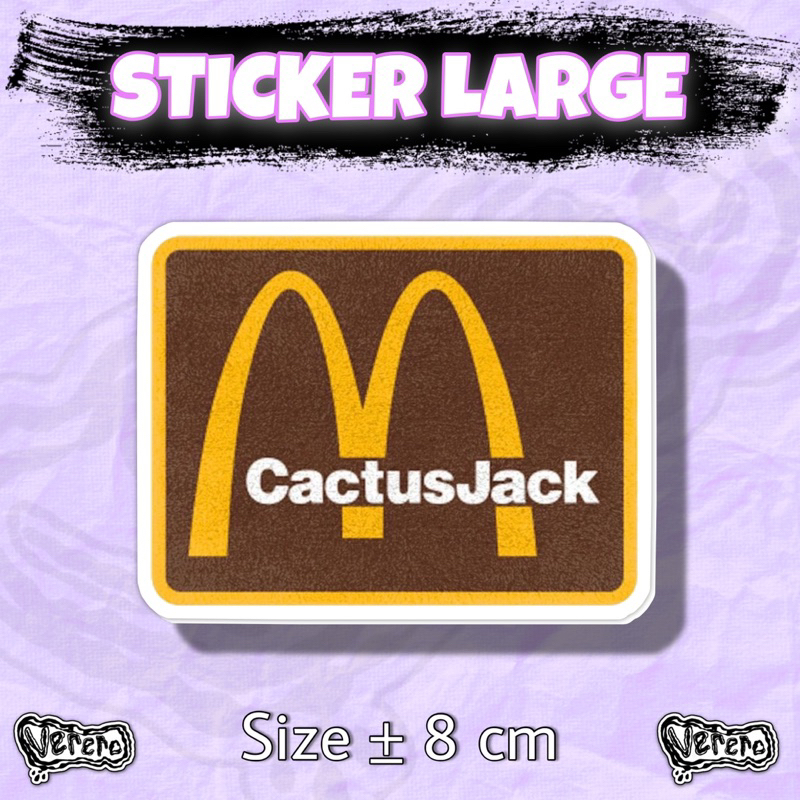 Sticker MCD Cactus Jack Large Laptop Helmet Tumbler Vinyl Waterproof ...