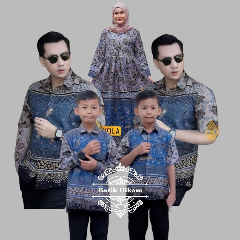 BATIK HIKAM-Batik Couple Father Mother and Son Godong Gedang Motif ...
