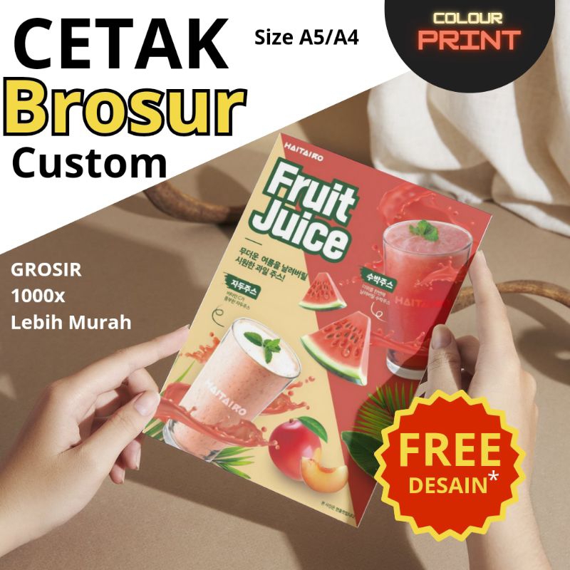Print Custom Brochure Size A5/A4 Can Be 1-sided Unit | Shopee Philippines