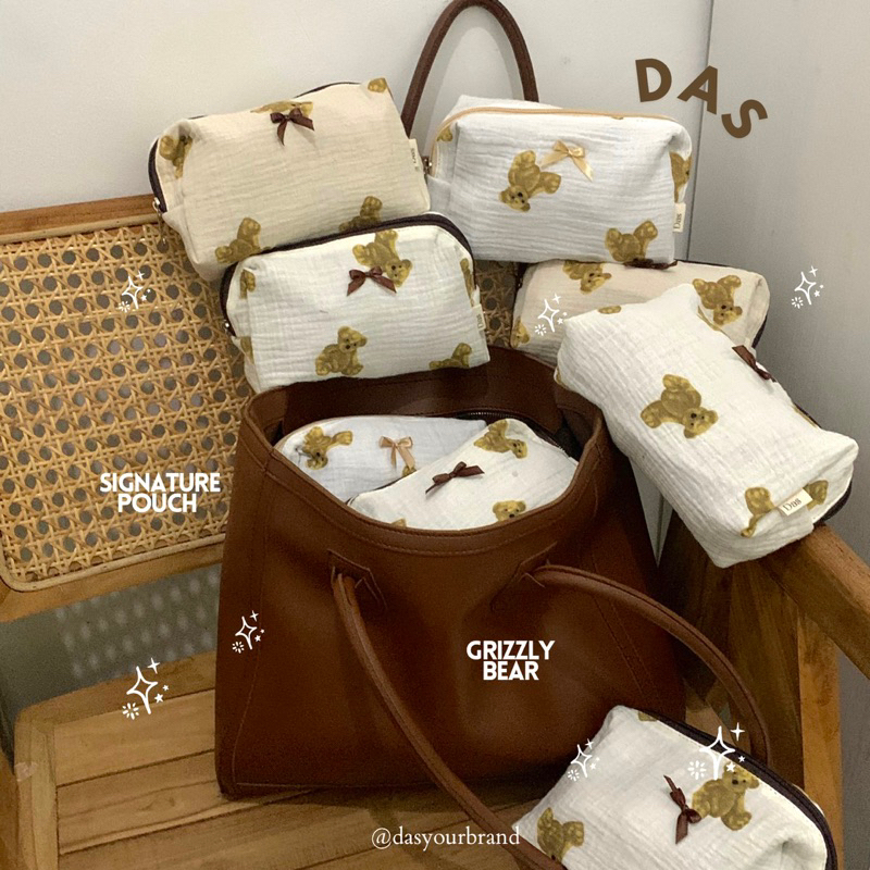 Das SIGNATURE POUCH GRIZZLY BEAR | Shopee Philippines