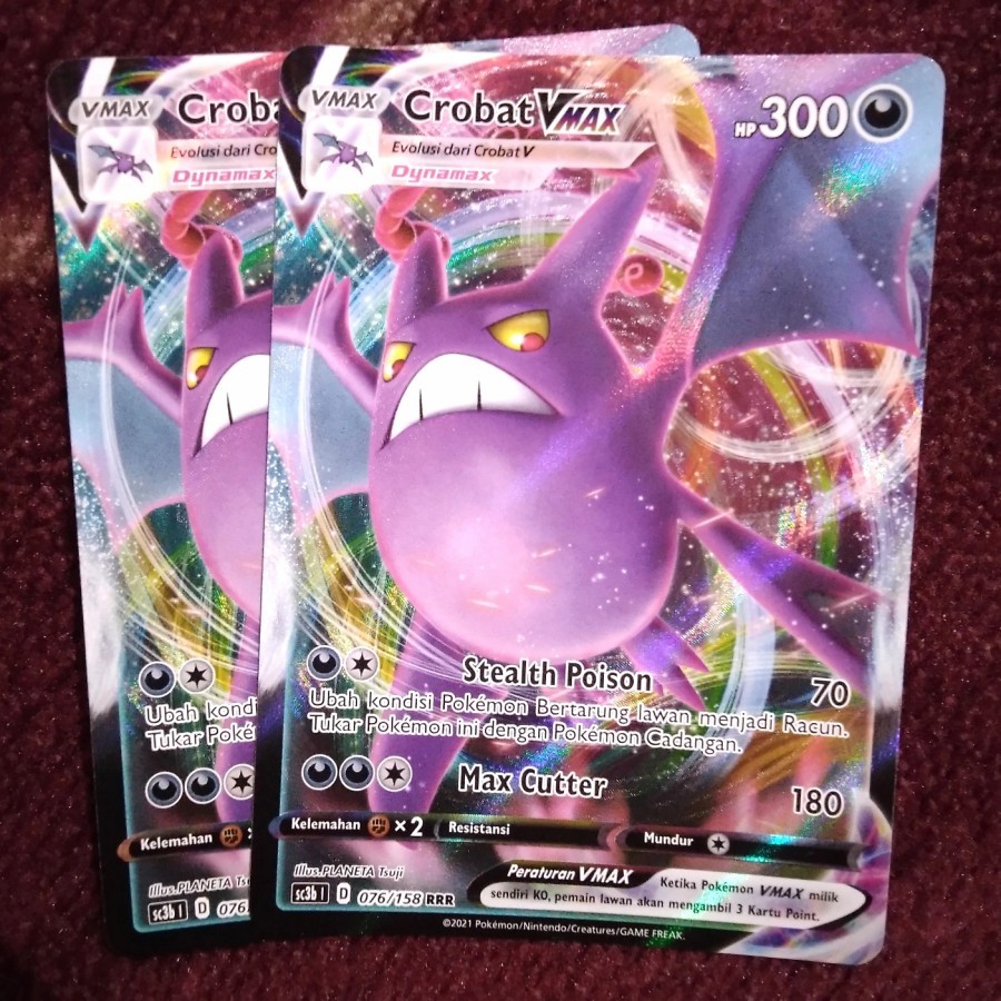 Crobat VMAX v max RRR - Pokemon TCG Indonesia foil holo | Shopee ...