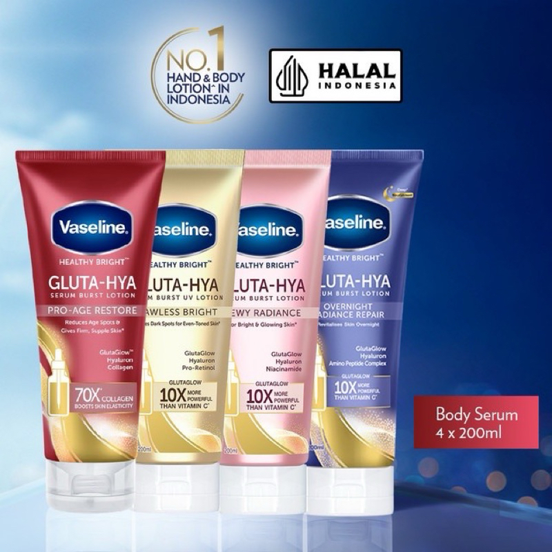 VASELINE GLUTA HYA INDO GLUTA HYA THAILAND | Shopee Philippines