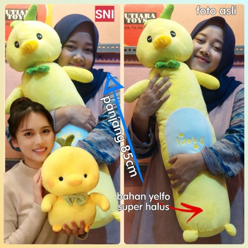 Pio Pio Yellow Duck Bolster Pillow Doll Toy Size 85cm | Shopee Philippines