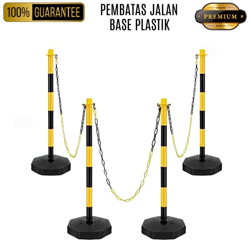 Stick Bollard stick cone Bollard base Plastic length 110Cm Black Yellow | Shopee Philippines