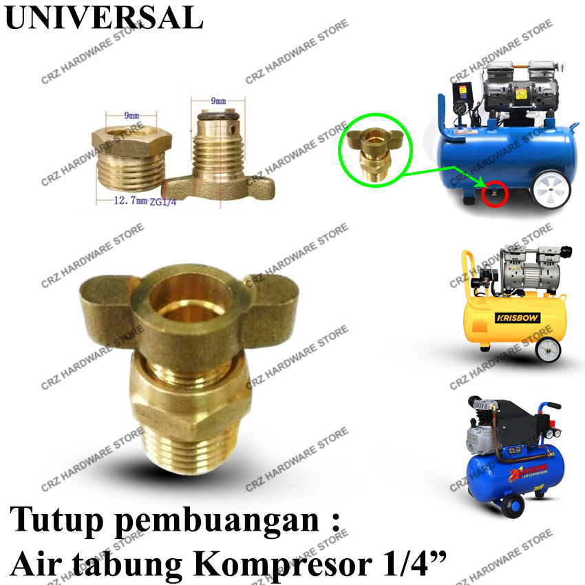 Compressor Tube Drain Bolt Nepel Close the Lower Tube Drain Air ...