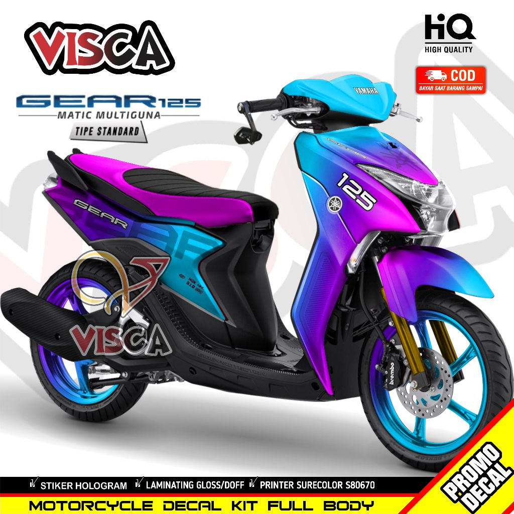 Mio Gear 125 Full Body Variation Sticker Decal/Mio Gear Striping/Mio ...