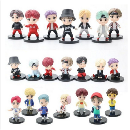 Bts TINY TAN MINIATURE / FIGURE SET BT21 / BTS MINI DISPLAY TOY / BT21 ...