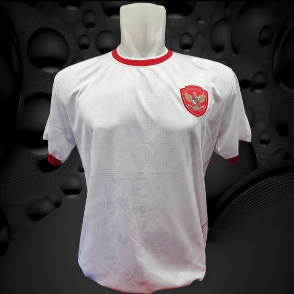 MERAH PUTIH HITAM Indonesian NATIONAL TEAM JERSEY 3RD WHITE PRINTING ...