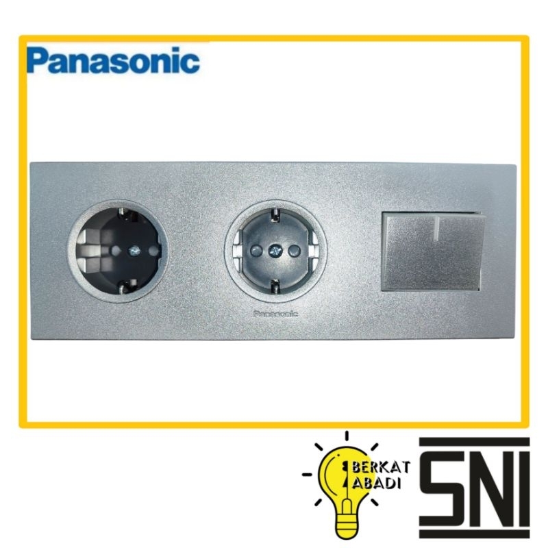 Double Triple Switch Socket + Silver Panasonic Style E Ankle | Shopee ...