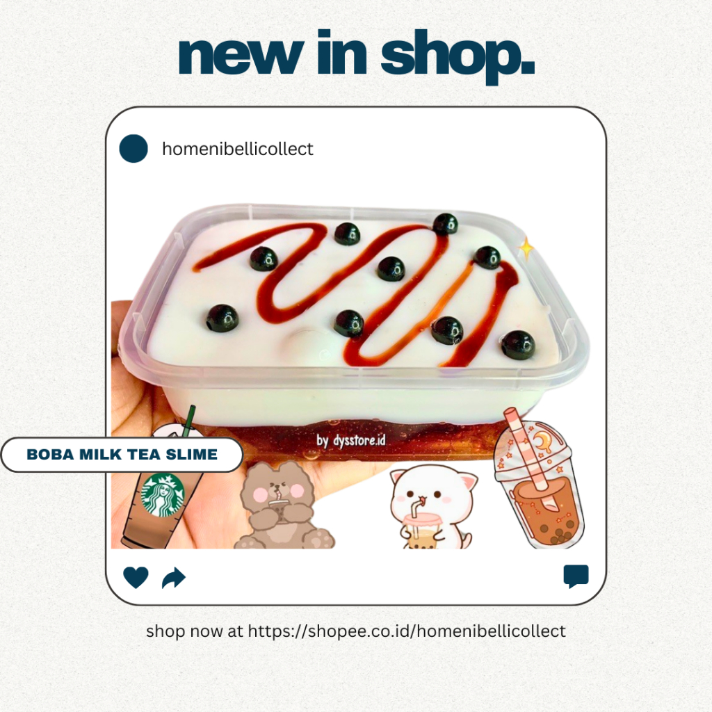 Slime boba milk tea dalgona Brown sugar Milky Brown sugar Slime 200gram ...