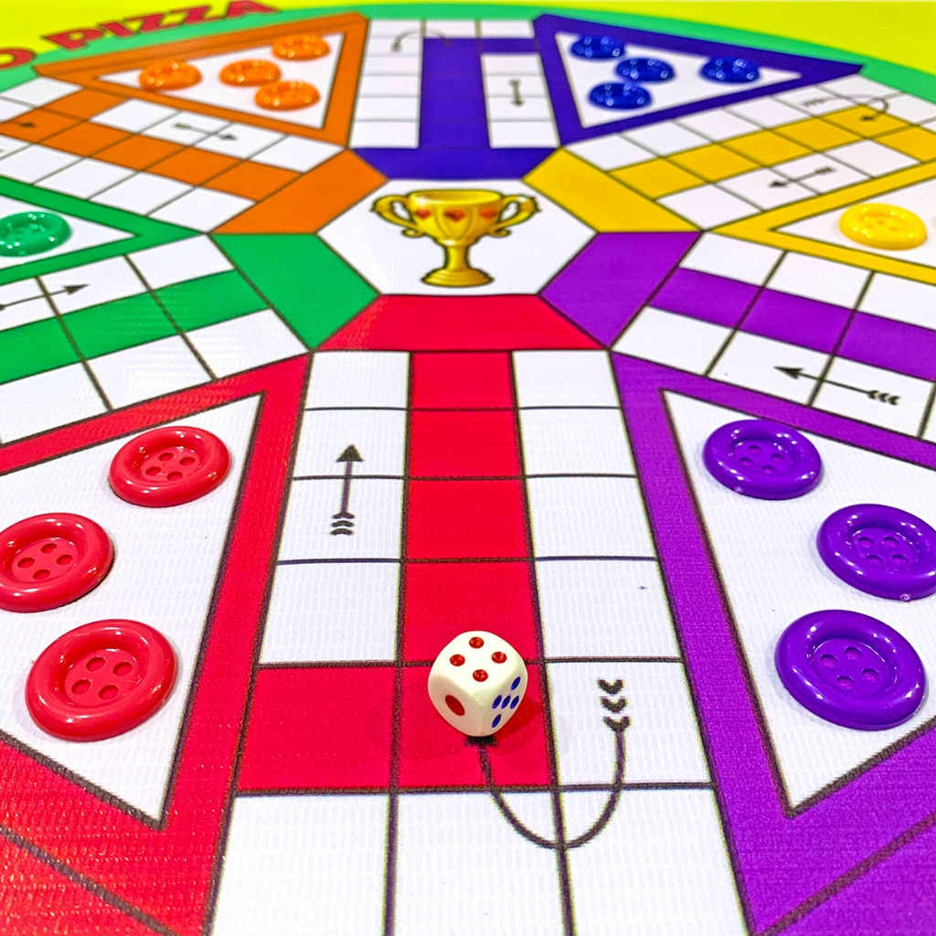 Ludo JUMBO PIZZA SHAPE CAN PLAY 6 PEOPLE | Shopee Philippines