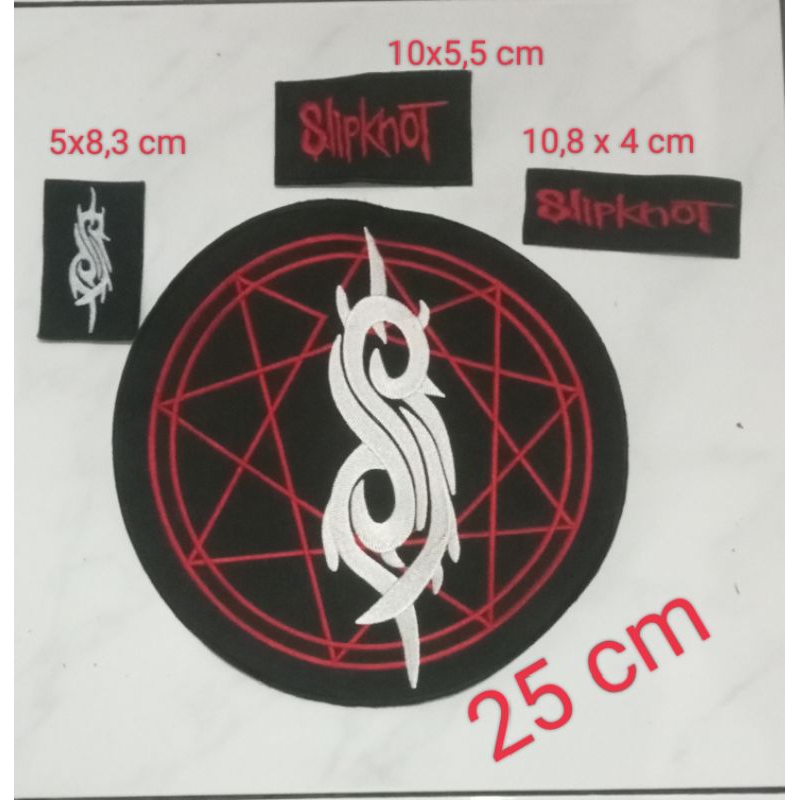 Set backpatch embroidery slipknot band jacket accessories | Shopee ...