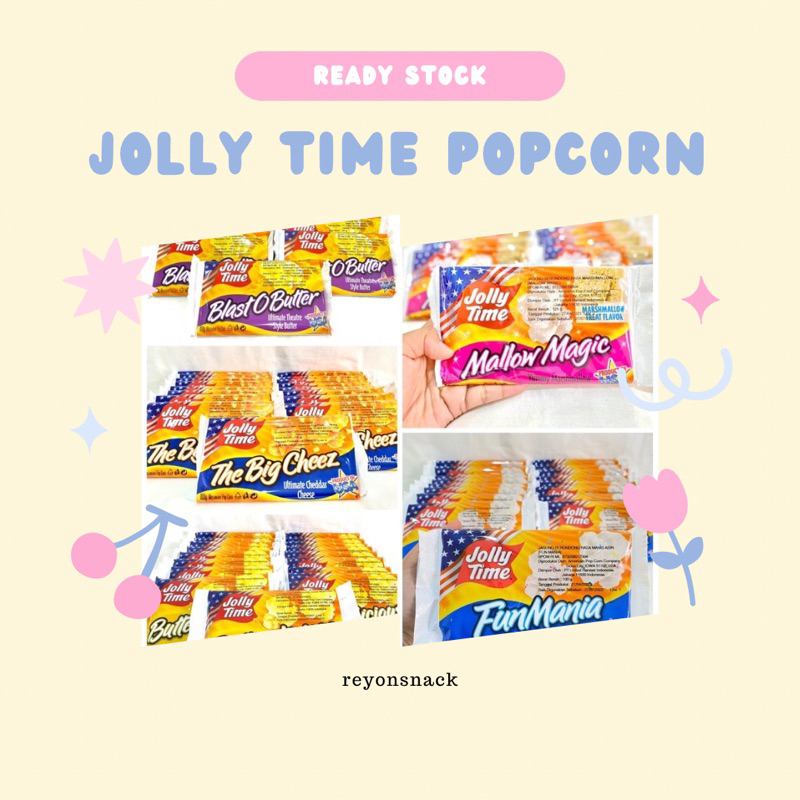 Jolly Time USA Popcorn 4 Flavor Variants | Long Exp | Shopee Philippines