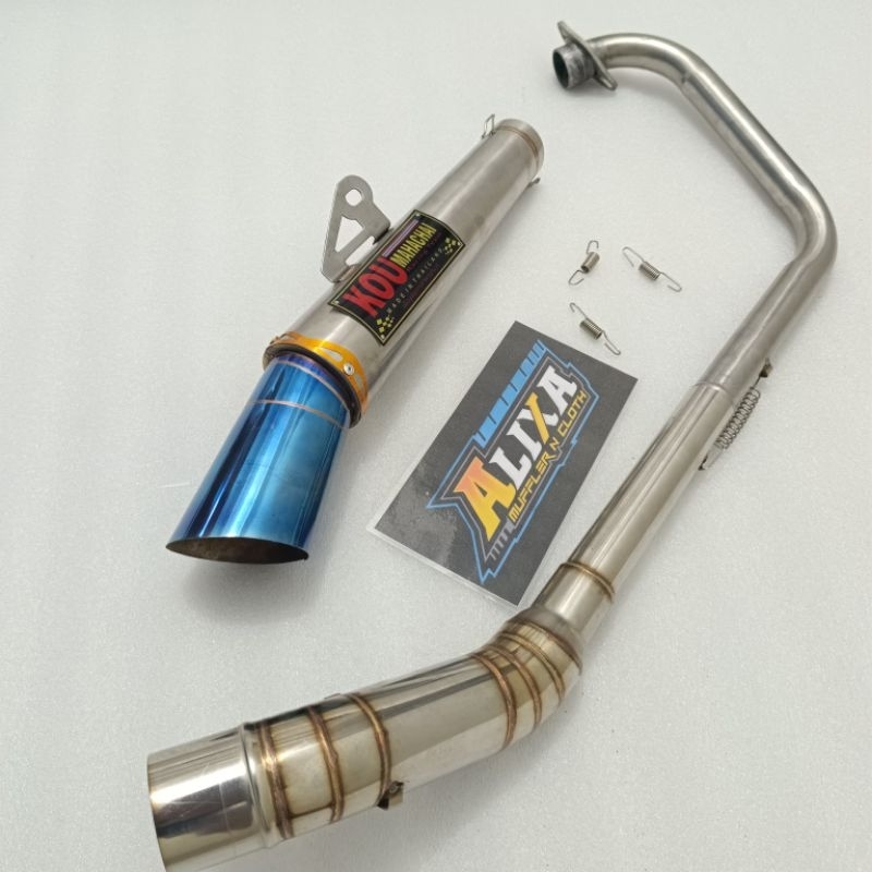 Open Spec Kou pipe Daeng exhaust pipe raider 150fi,carb rusi_tc125 150 ...