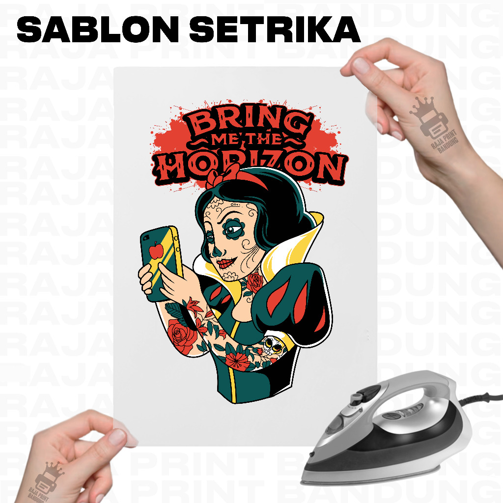 Sablon Iron Unit A4 DTF Sticker Kaos Ready To Press Ready To Iron BRING ...