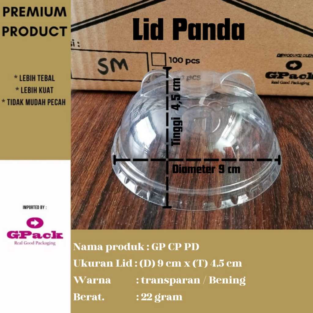 Dome EAR LID CUP / CUTE PANDA LID CUP (GP-CP-PD) | Shopee Philippines