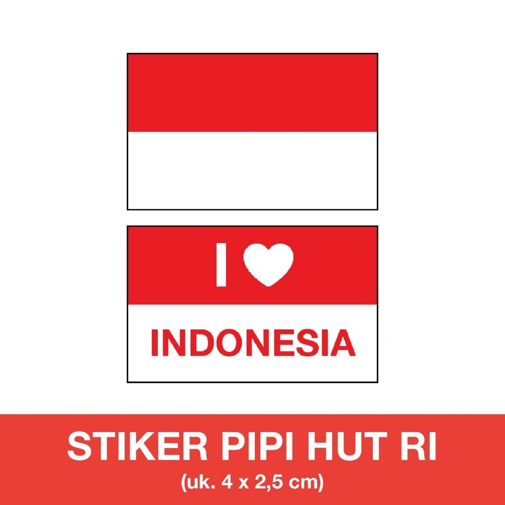 CUTTING STICKER INDONESIAN FLAG CHEEK CUTTING STICKER INDONESIAN FLAG ...