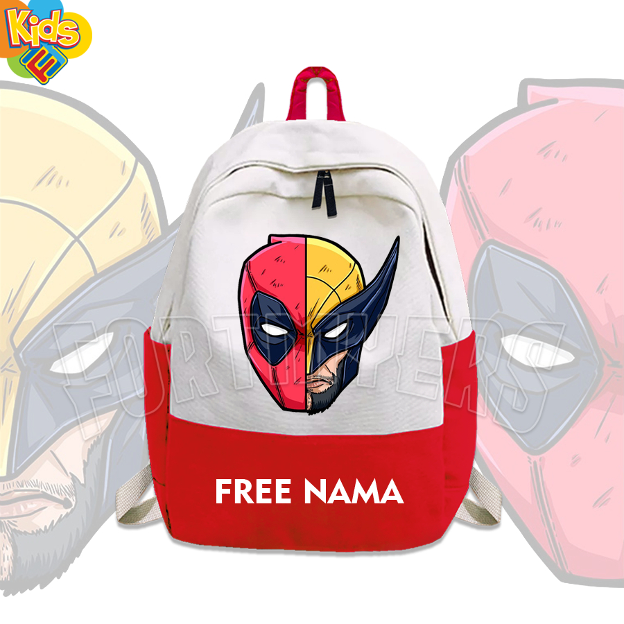 Children's Backpack DEADPOOL X WOLVERINE DEADPOOL 3 MOVIE FREE Name ...
