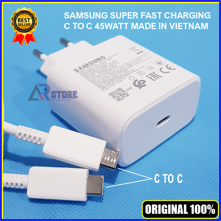 Charger Samsung Galaxy S24 Ultra Fast Charging 45 Watt C to C Cable ...