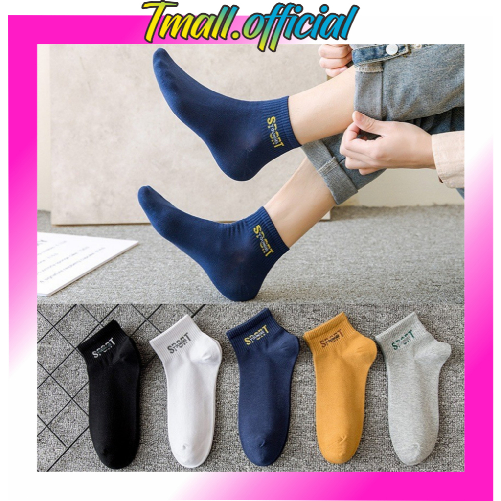 TMALL Men's Short Sports Socks Men's Ankle Socks KK177 | Shopee Philippines