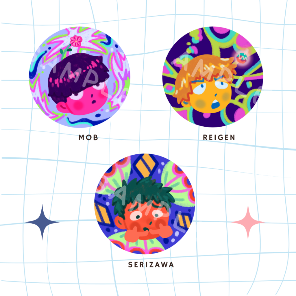 Mob Psycho 100 Button Pins | Shopee Philippines