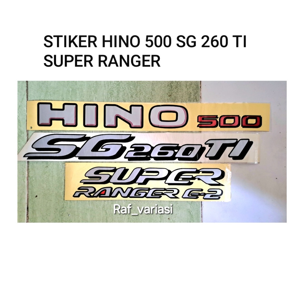 Hino 500 sg 260 ti stickers / hino 500 stickers / hino 500 super ranger ...