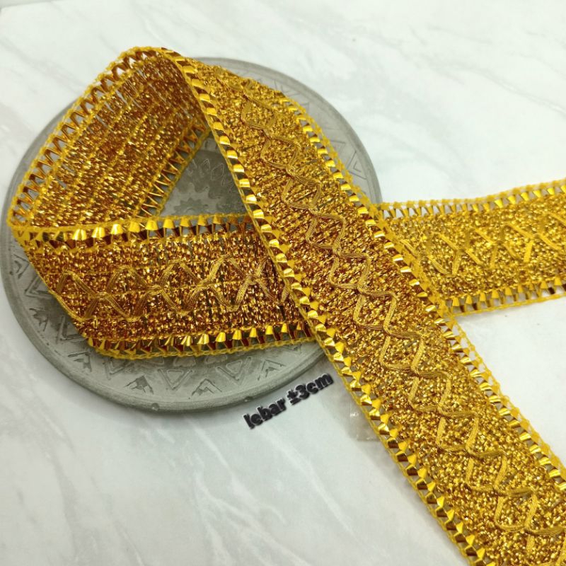 1 METER INDIAN LACE, GOLD LACE | Shopee Philippines