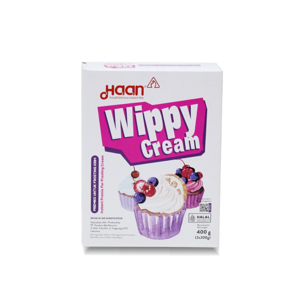 Wippy Cream/whipping/whipped Cream Haan Powder 400 Grams | Shopee ...