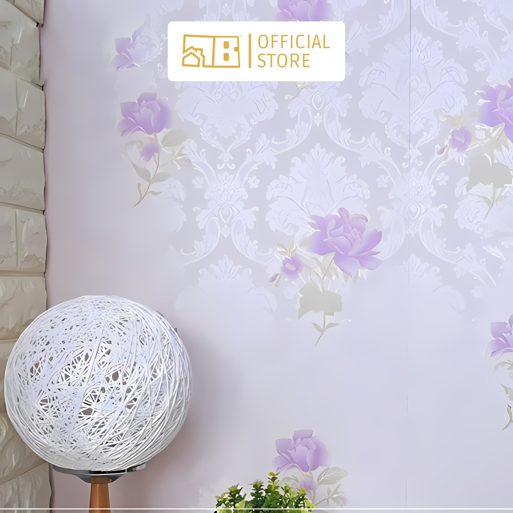 [9 Motif] Wallpaper Sticker Wall Batik Flower Motif 8m x 45cm Classic ...