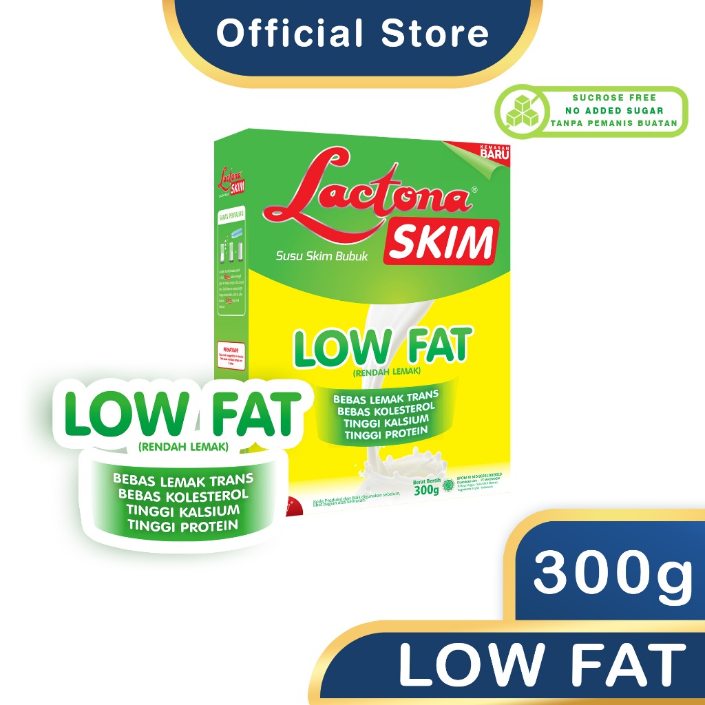 Lactona SKIM Low Fat Nutrition and Diet Milk 300 Grams | Shopee Philippines