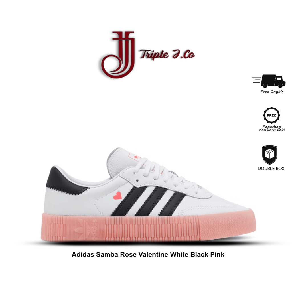 Adidas Samba Rose Valentine White Black Pink | Shopee Philippines
