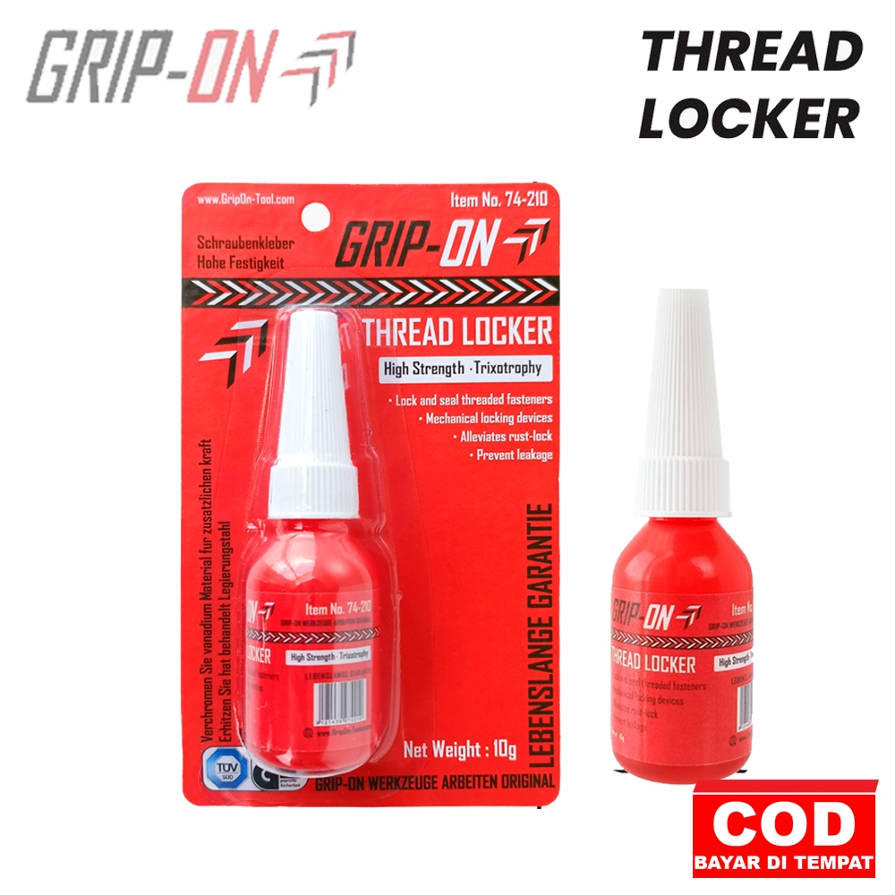 New GRIP-ON THREAD LOCKER Glue Bolts And Nuts 10g | Shopee Philippines