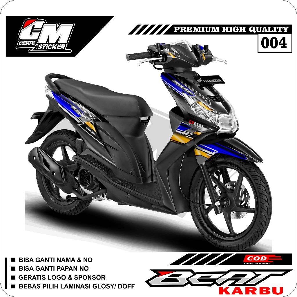 Honda BEAT CARBON DECAL Sticker - Full Body Super Glossy CM-004 ...
