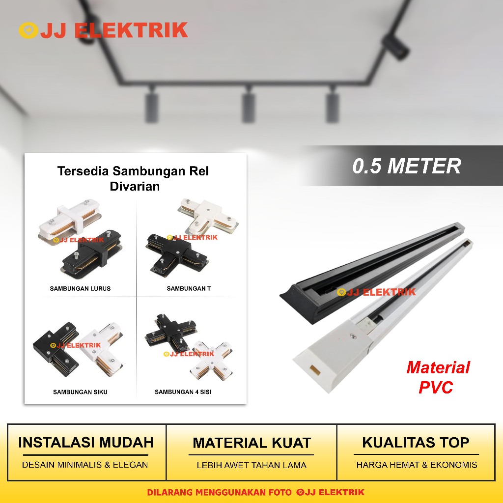 50CM Black and White Tracklight Spotlight Rail | Shopee Philippines